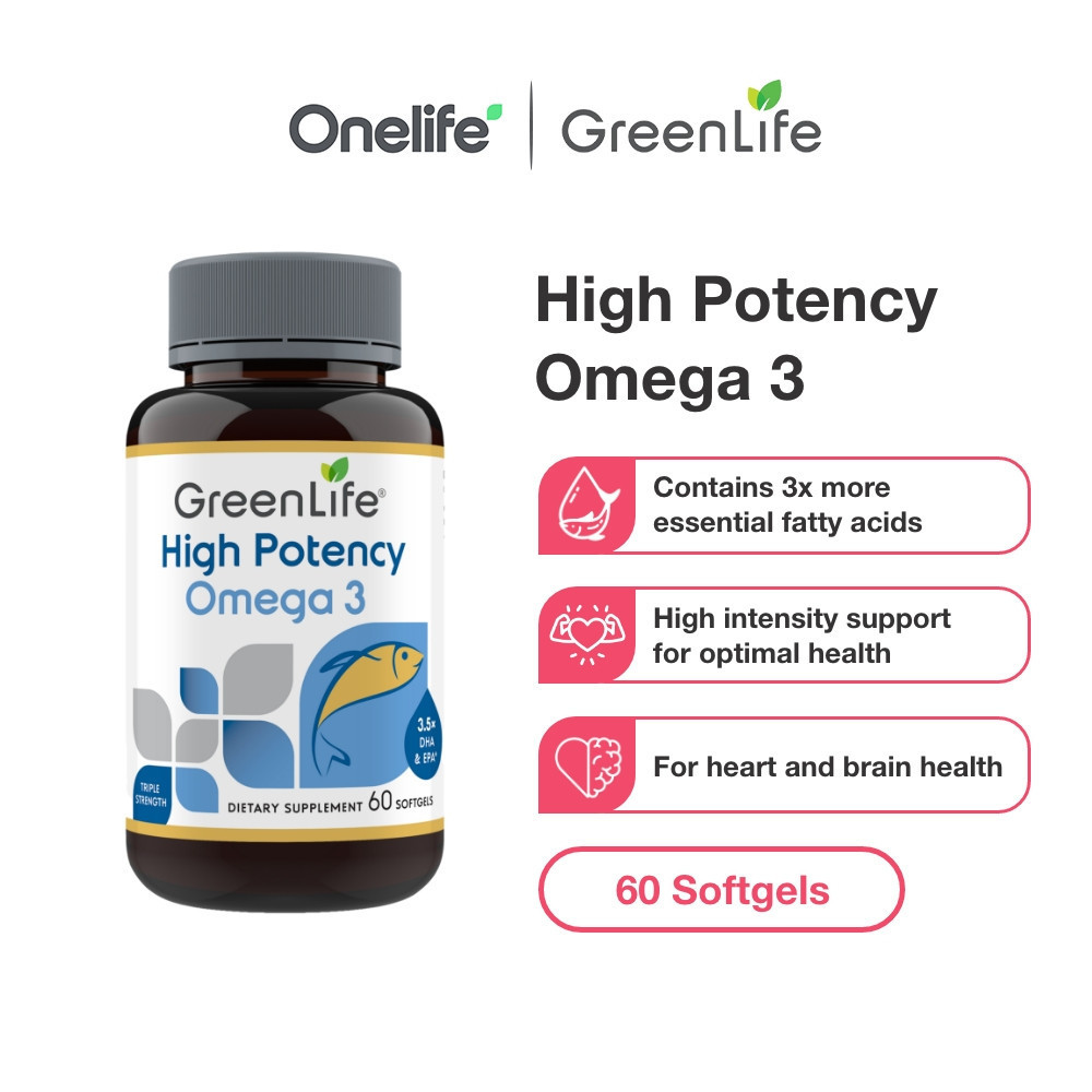GreenLife High Potency Omega 3, 60 softgels | Shopee Singapore