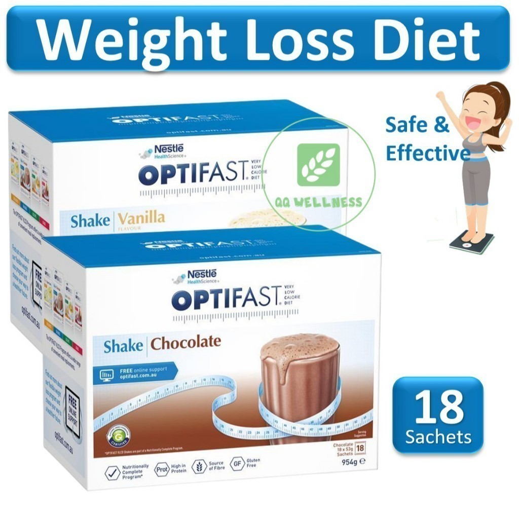 👍Nestle Optifast VLCD Shake 18 * 53g Chocolate Vanilla Very Low Calorie ...