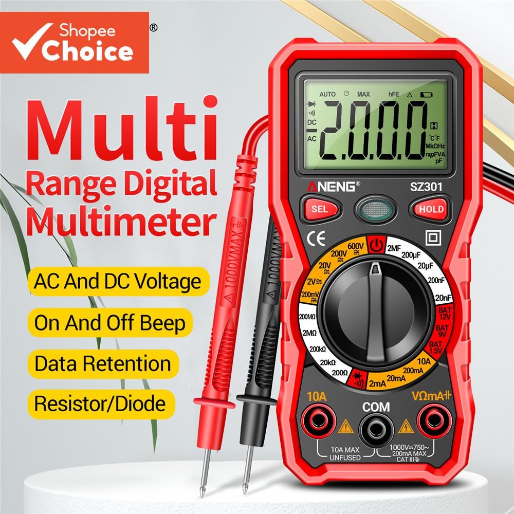 ANENG SZ301 Digital Professional Multimeter Votage Resistance ...