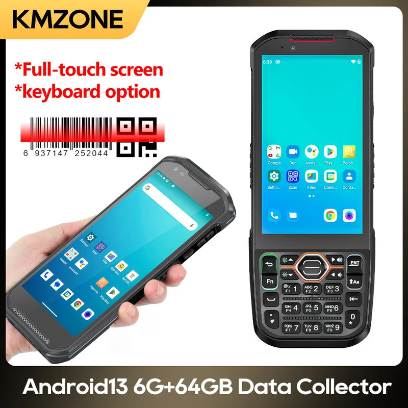 Android13 Industry PDA 1d/2D Barcode Scanner Terminal Full touch screen ...