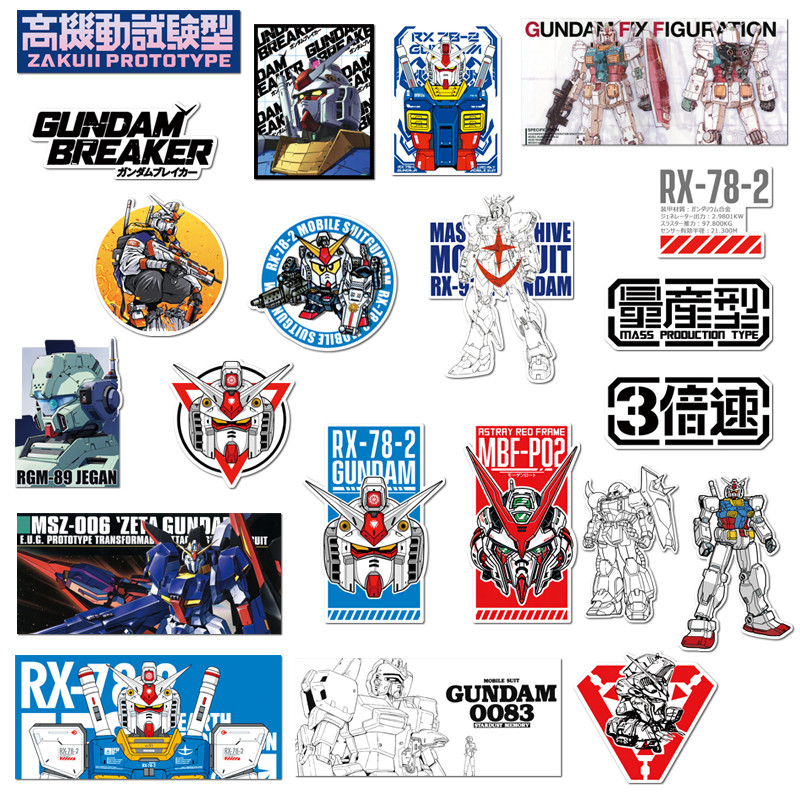 Gundam Universe Mecha Stickers - Gloss Vinyl Decals for Laptop, Luggage ...