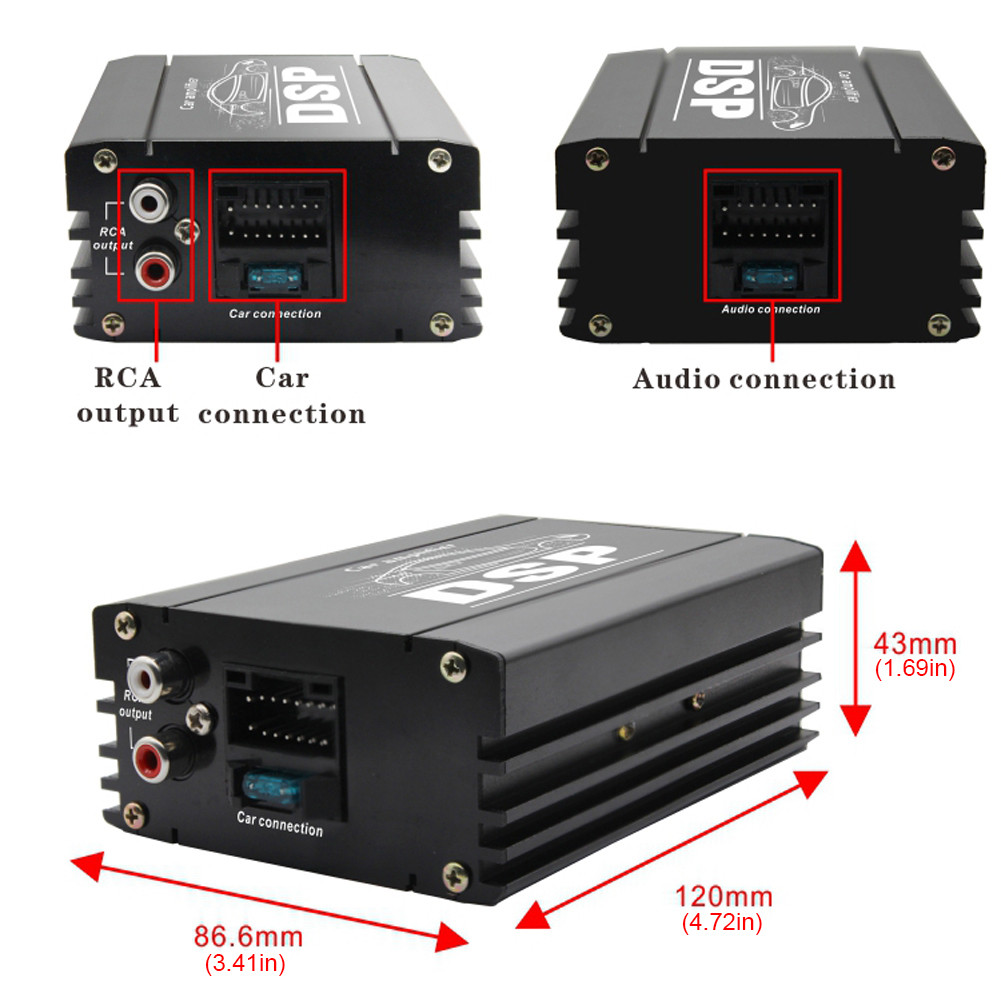 4x50W Car DSP Digital Audio Processor 4 In 6 Out DSP Car Power Amplifier for Car | Shopee Singapore