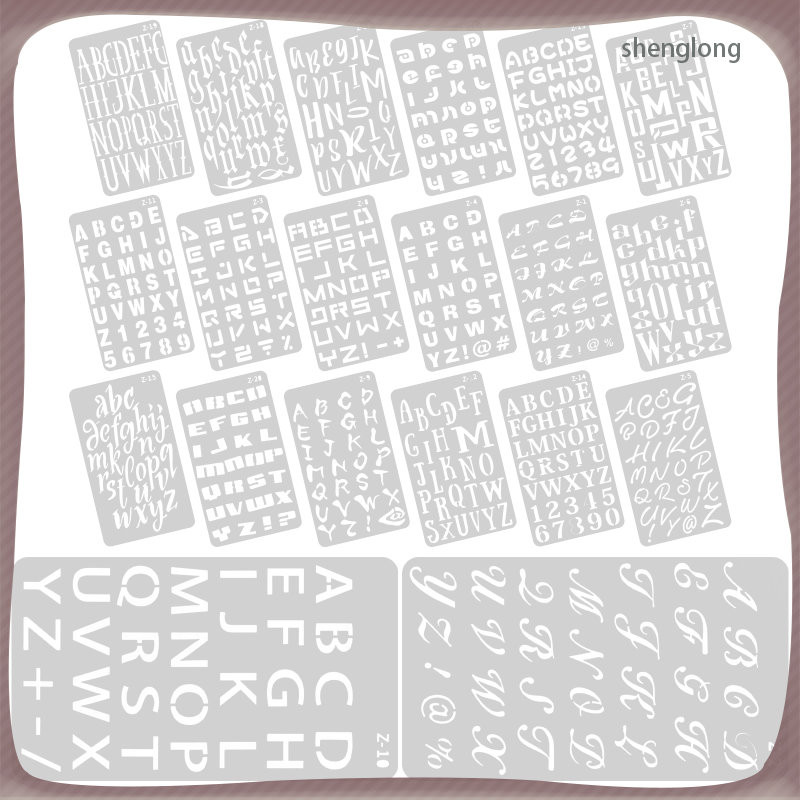 Letter Template Ruler Paint Stencil Calligraphy Stencils Letters for ...