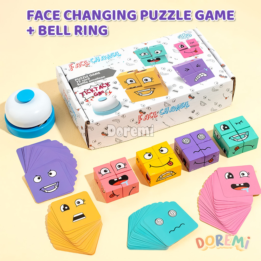 DOREMI Face Changing Puzzle Game Bell Ring Cube Arrange Facial ...