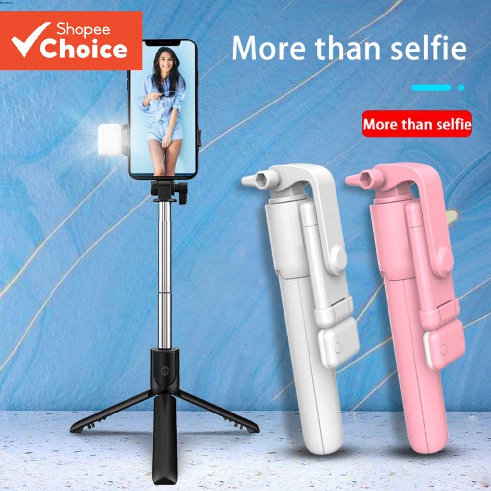 R1S 4-in-1 Selfie Stick Tripod - LED Light Monopod & Bluetooth Remote ...