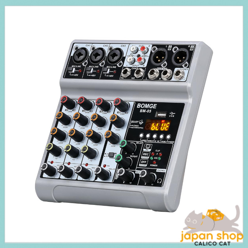 [Direct from JAPAN] BOMGE Audio Mixer, 5-Channel Digital USB Bluetooth ...
