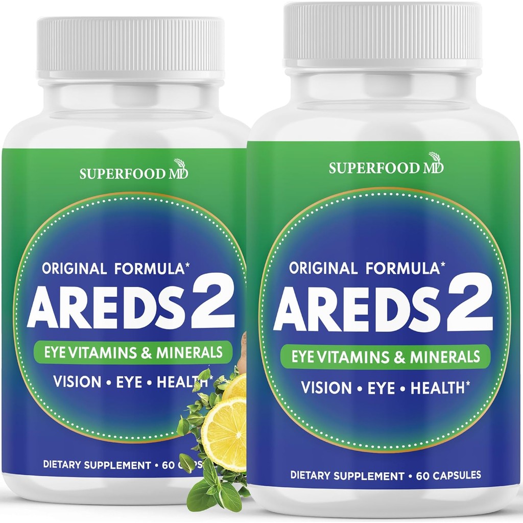 AREDS 2 Eye Vitamin & Mineral Supplement, Contains Lutein, Vitamin C ...