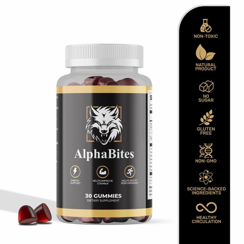 AlphaBites 7-in-1 Nitric Oxide Booster - Beet Root & L-Arginine Gummy ...