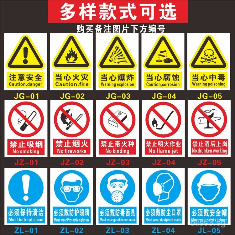 Workshop Warehouse Safety Signs: Beware of Electric Shock, Beware of ...
