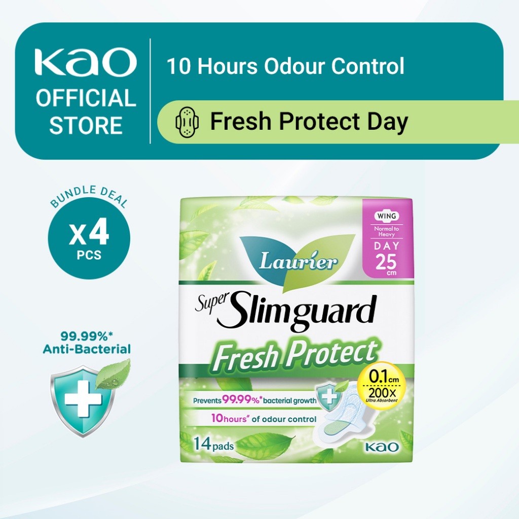 Laurier Fresh Protect 25cm (Bundle of 4) | Shopee Singapore