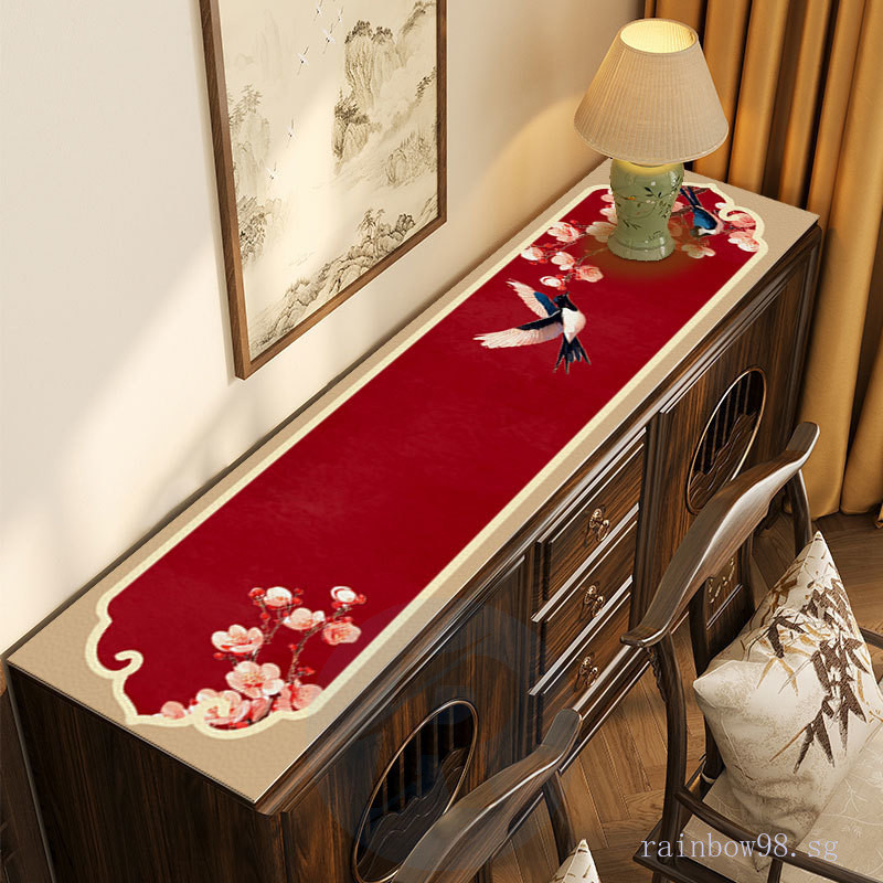 New Chinese Style Entrance Sideboard Table Mat Shoe Cabinet Leather Mat ...