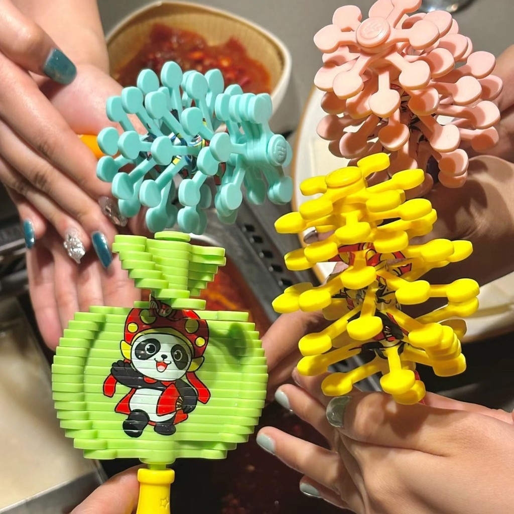 Haidilao Spiral Stick Toy Double-Sided Bear Rotating Stress Relief ...