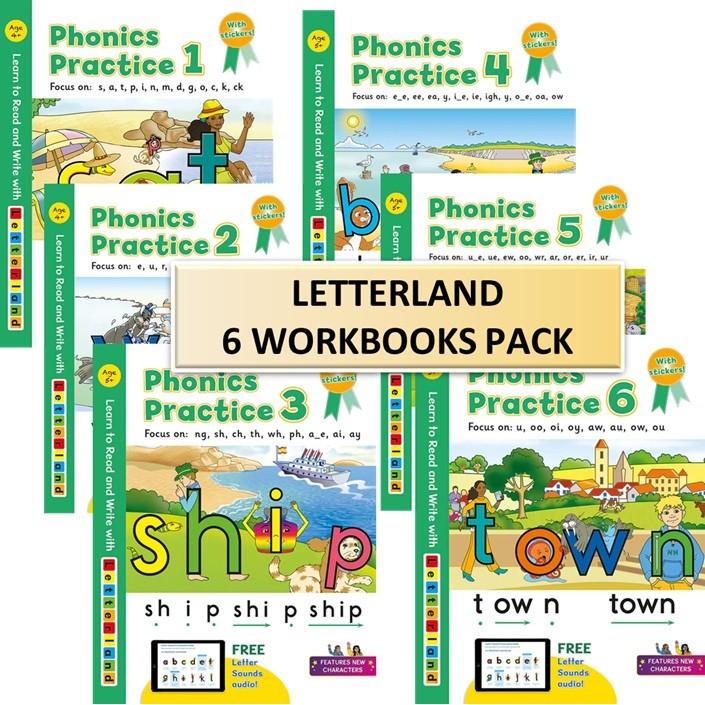 (NEW ARRIVAL) Letterland Phonics Practice 1-6 Workbooks in a pack ...