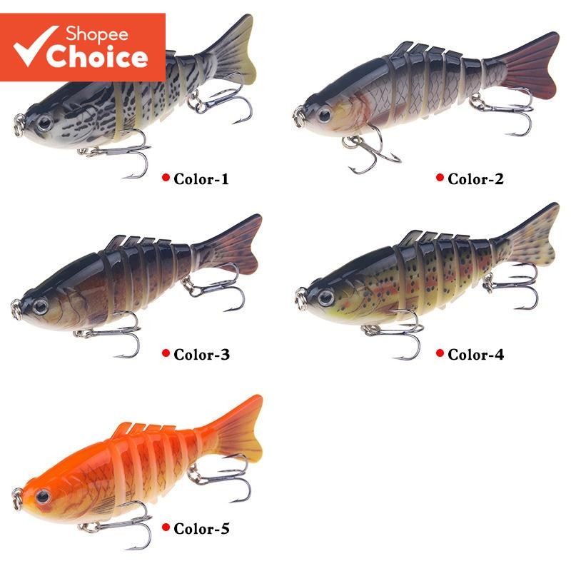 5 Colors 15G/10CM Artificial Multi-section ABS Plastic Hard Bait 3D ...