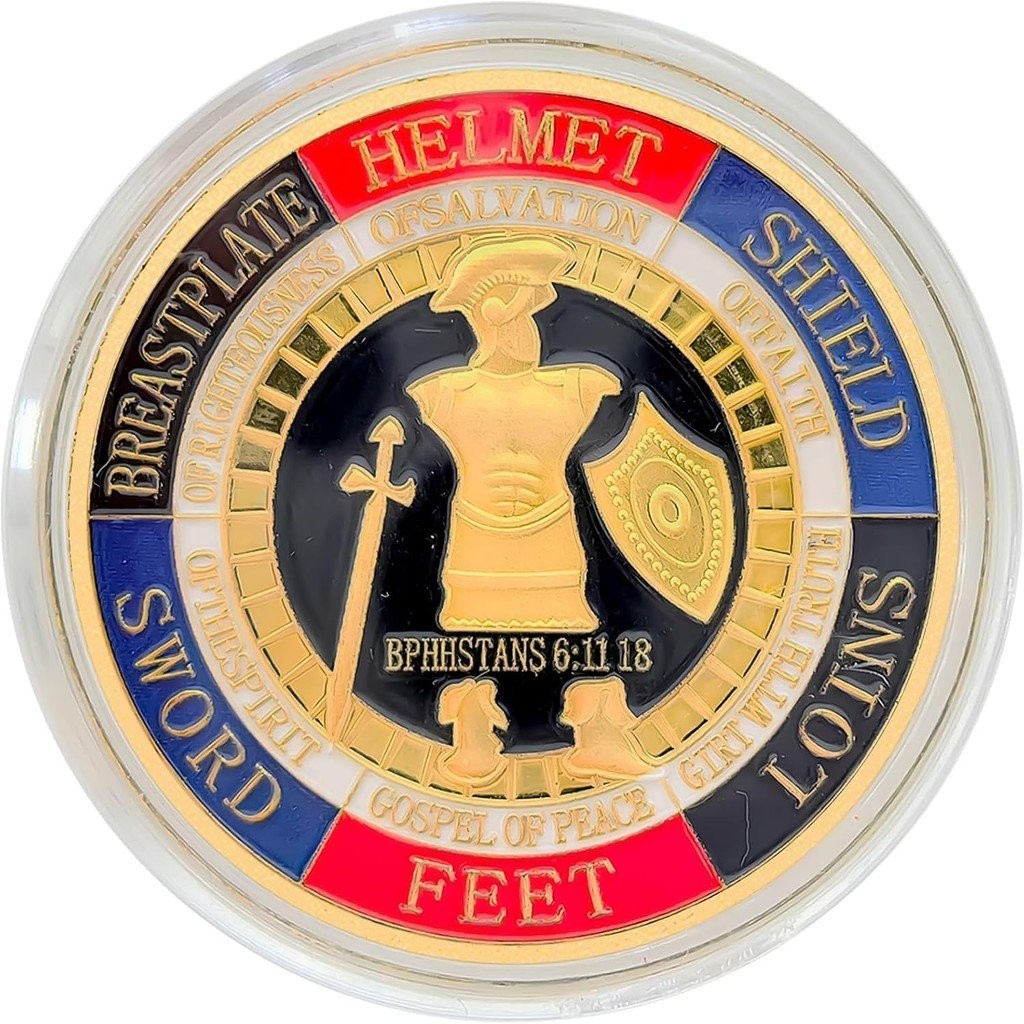 Armor of God Christian Challenge Coin - Commemorative Metal Souvenir ...