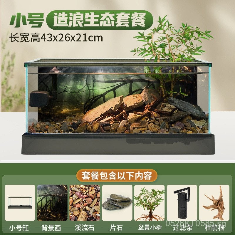 Aquarium Landscaping Living Room Turtle Tank Stream Ecological Native ...