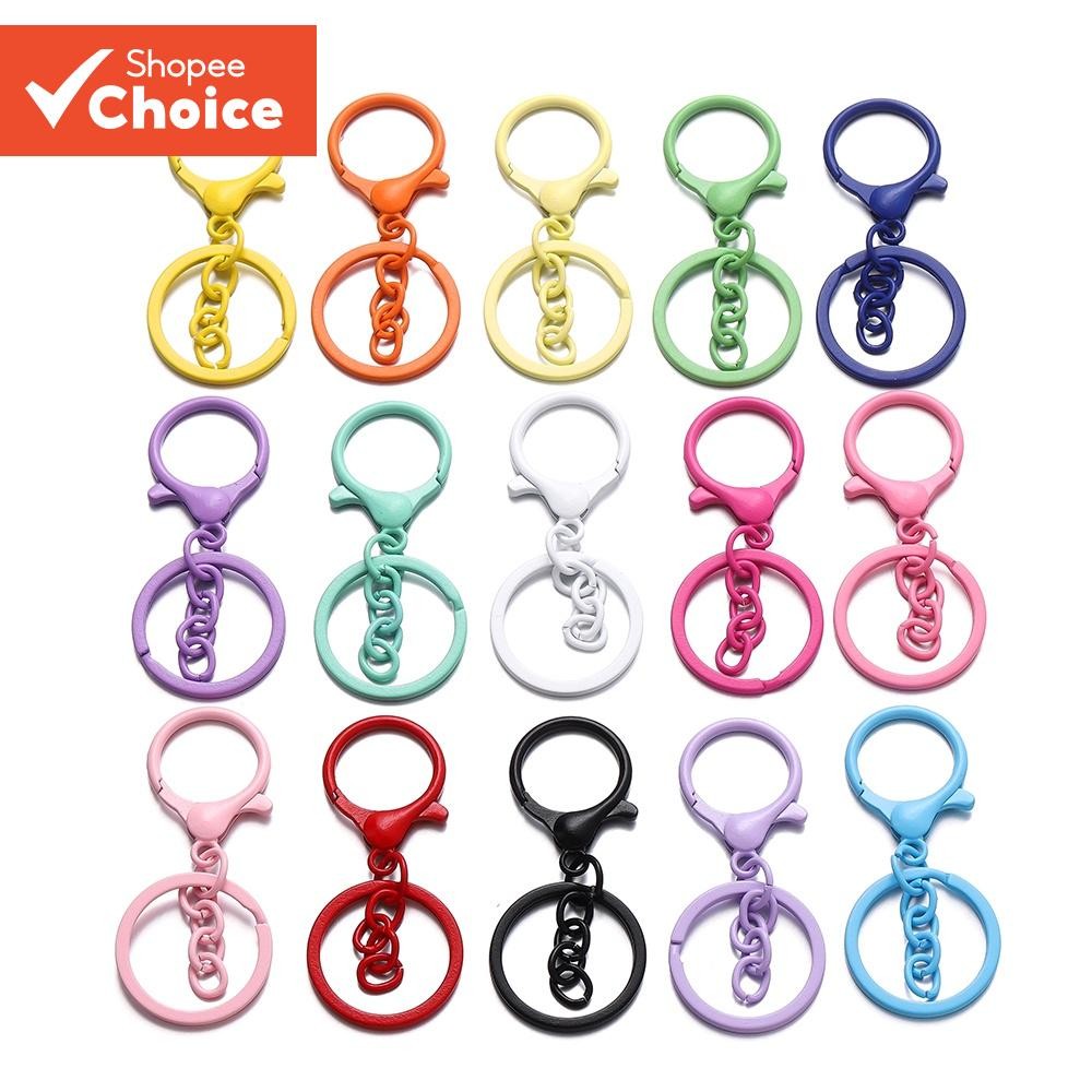 St.kunkka 2/5pcs 30mm Candy Color Key Chain Key Ring for DIY Jewelry ...