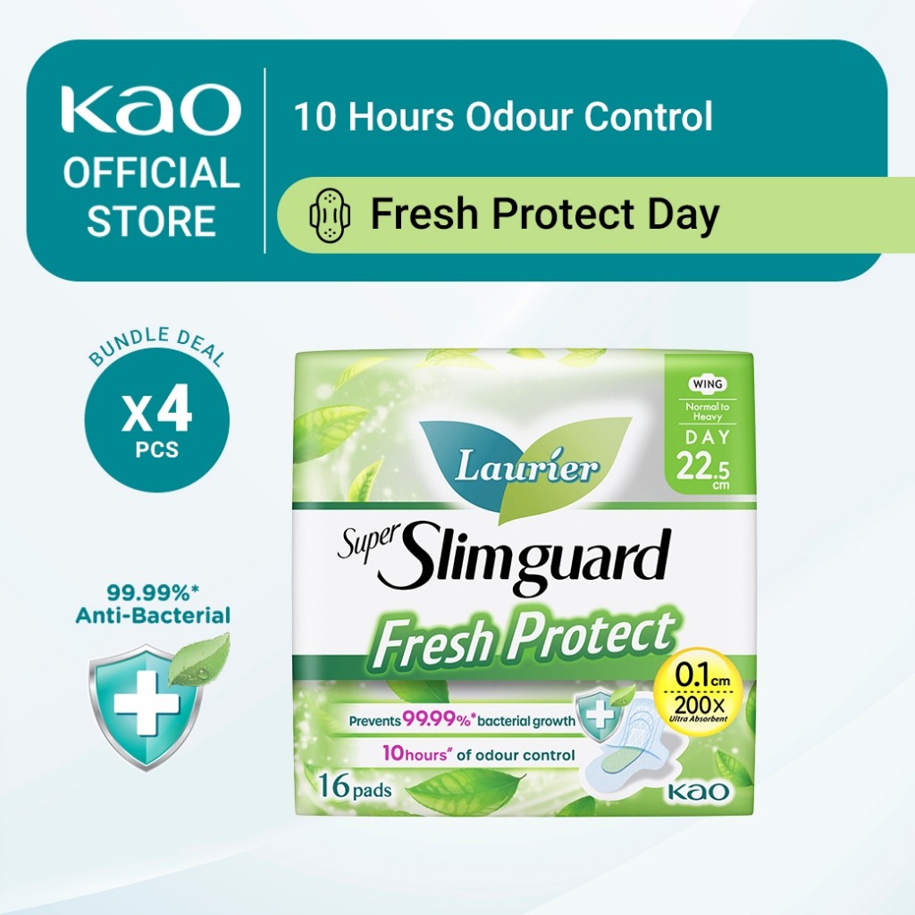 Laurier Fresh Protect 22.5cm (Bundle of 4) | Shopee Singapore