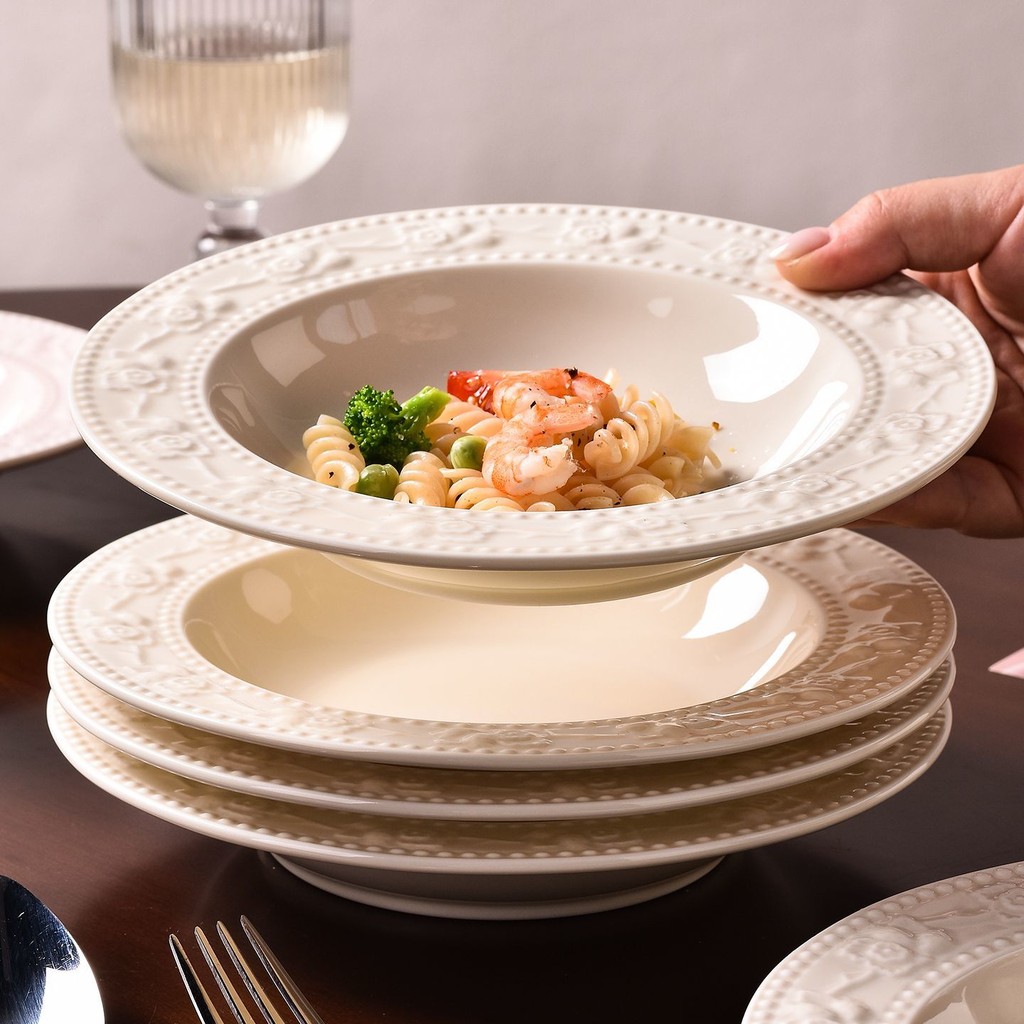 High-Quality Plate, Home Use Straw Hat Plate, Pasta Plate, Premium Deep ...