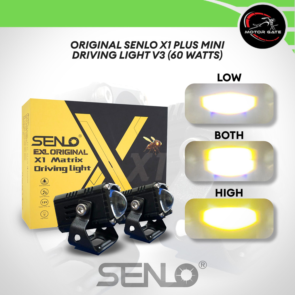 Senlo X1 PLUS V3 Series 60W Premium Mini Driving Light for Motorcycles ...