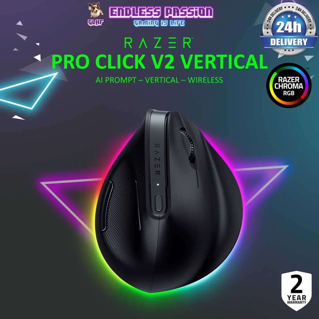 Razer Pro Click V2 Vertical Ergonomic Wireless Mouse | Shopee Singapore