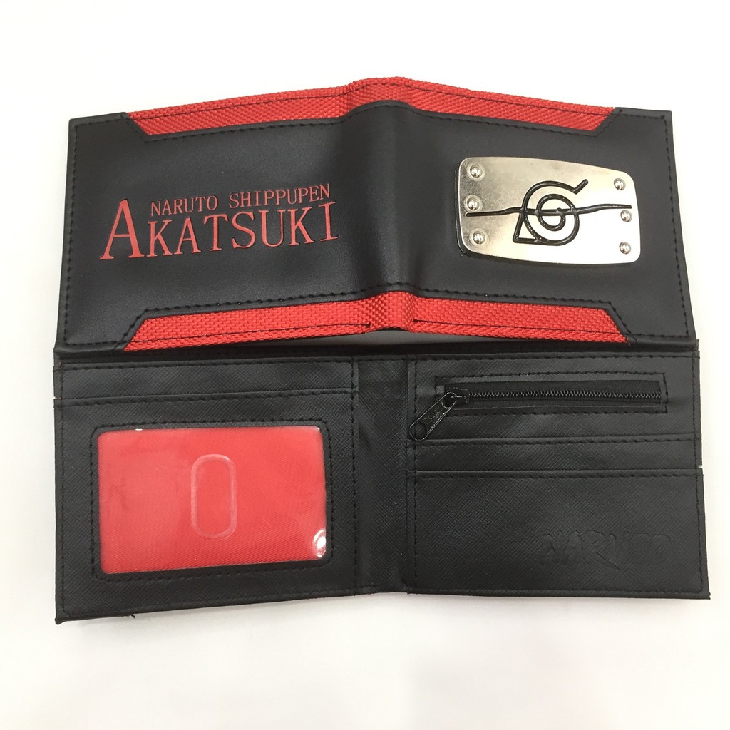 P PXIN Naruto Short PU Coin Purse Sasuke Naruto Cartoon Coin Purse ...