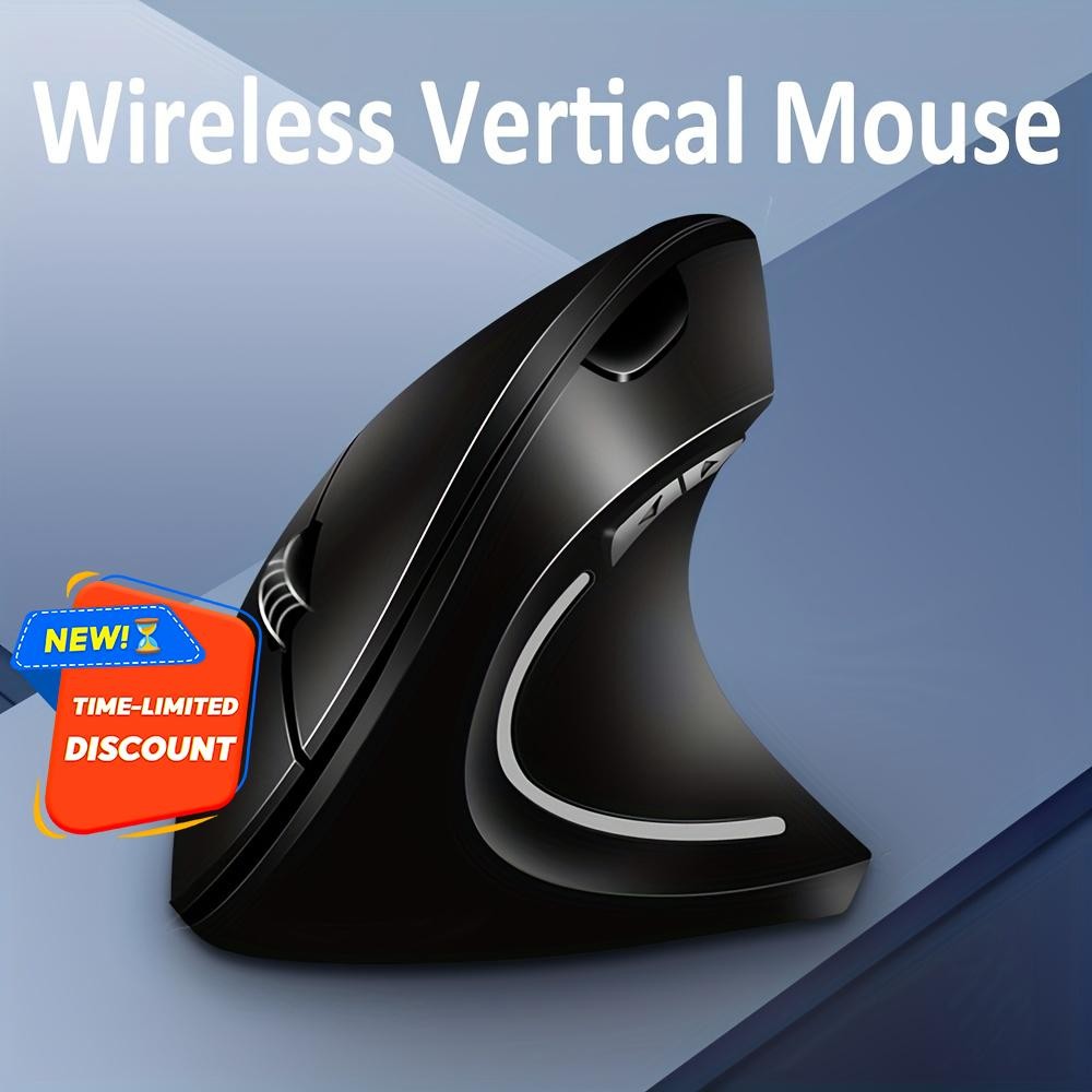Vertical Wireless Mouse USB PC Laptop Office Home Ergonomic Mouse ...