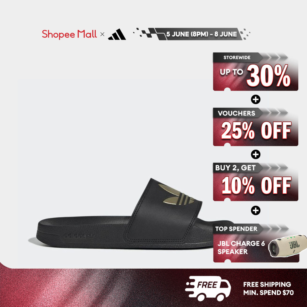 adidas Lifestyle Adilette Lite Slides Women Black GZ6196 | Shopee Singapore