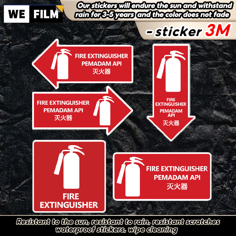 Warning Attention Fire Extinguisher Sign Waterproof Corridor Basement ...