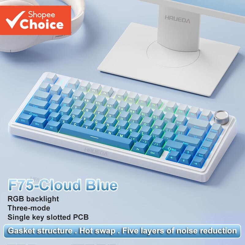 AULA F75 Wireless Mechanical Keyboard Reaper Axis Gaming Customized Hot ...