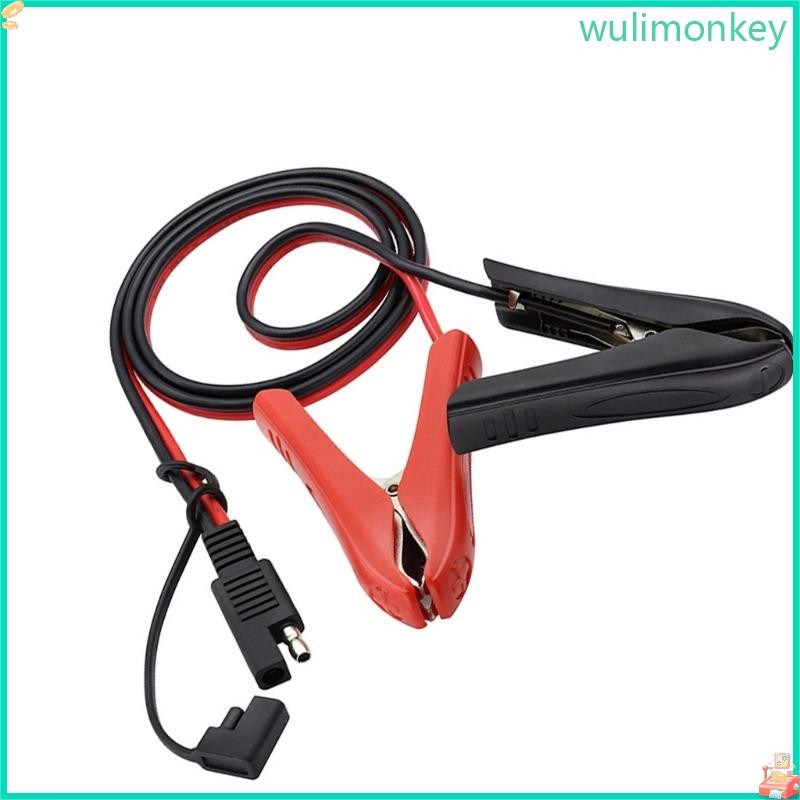 WU Alligator Clip to SAE Charger Power Extension Cord 12V-24V 10Amps ...