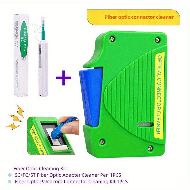 Fiber optic connector cleaning kit. (1 fiber optic connector cleaning ...
