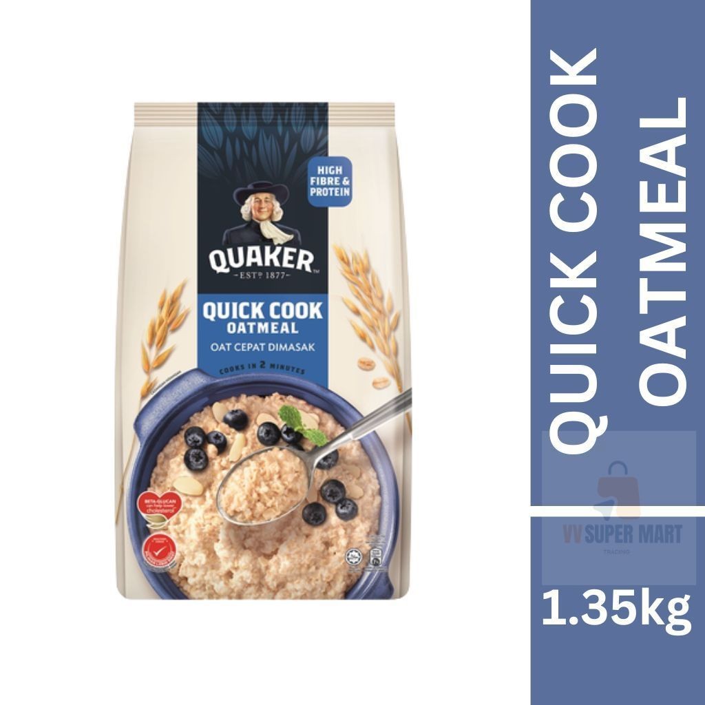QUAKER Quick Cook Oatmeal (1.35kg) | Shopee Singapore