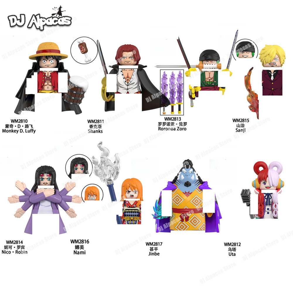 OP Building Luffy Blocks Shanks Zoro Uta Nami Figures Toy | Shopee ...