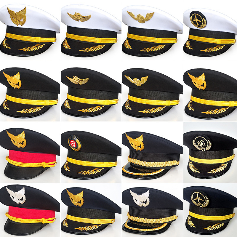 Air Cap Pilot Cap Cap Cap Uniform Big Brim Cap Air Cap Pilot Cap Civil ...
