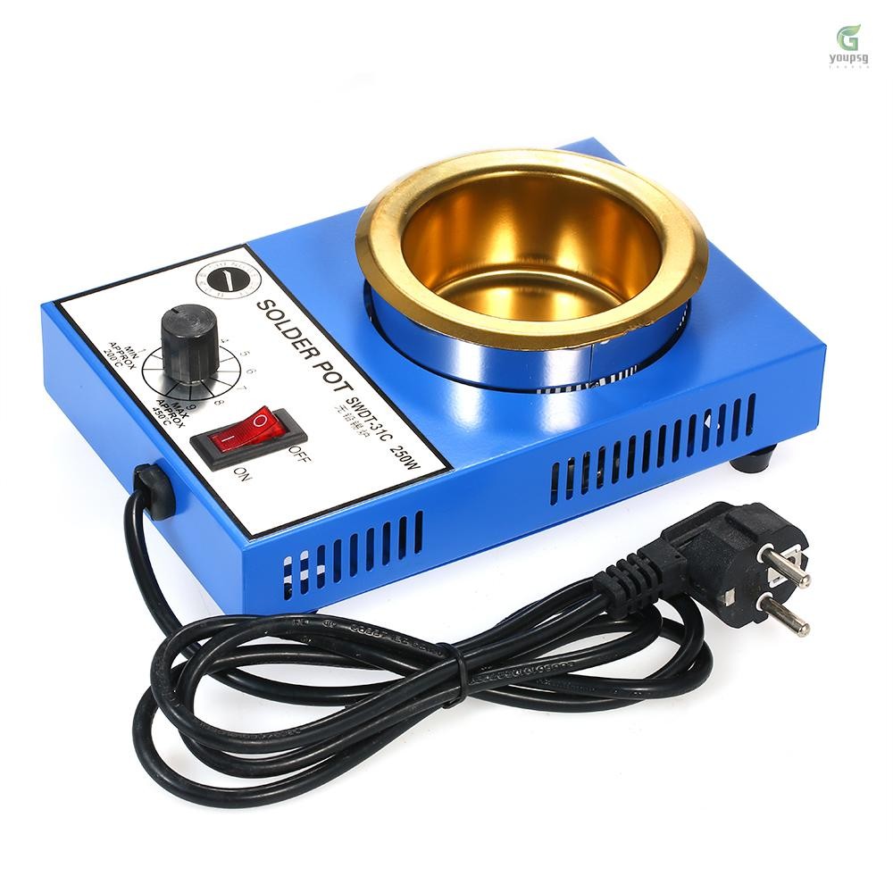 250W 220V 80mm 800g Mini Lead Free Soldering Pot Titanium Coating ...
