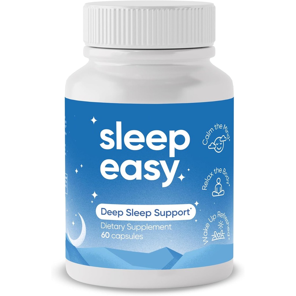 Sleep Easy Natural Sleep Aid Supplement | Magnesium,, , L-Theanine & 5 ...