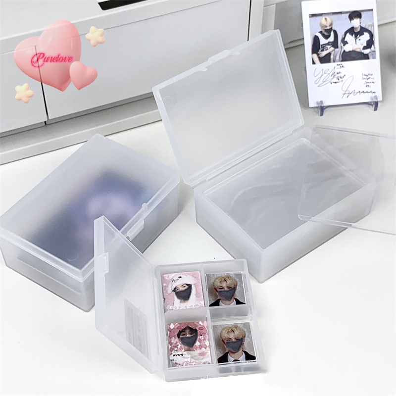 Purelove> Frosted Flip Storage Box Photocards Small Card Storage Box ...
