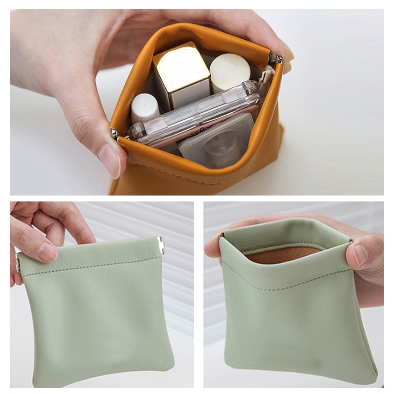 Portable PU Small Storage Bag Sanitary Napkin Storage Bag Mini Cosmetic ...