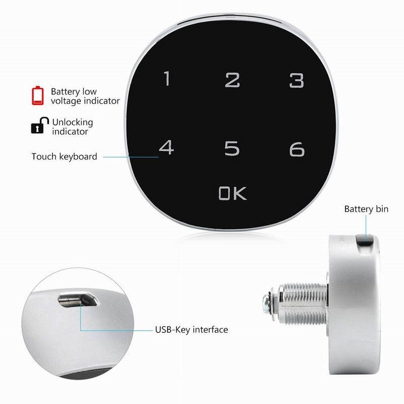 6 Digital / Finger Print WT Smart Keyless Lock Touch Keypad Clockwise ...