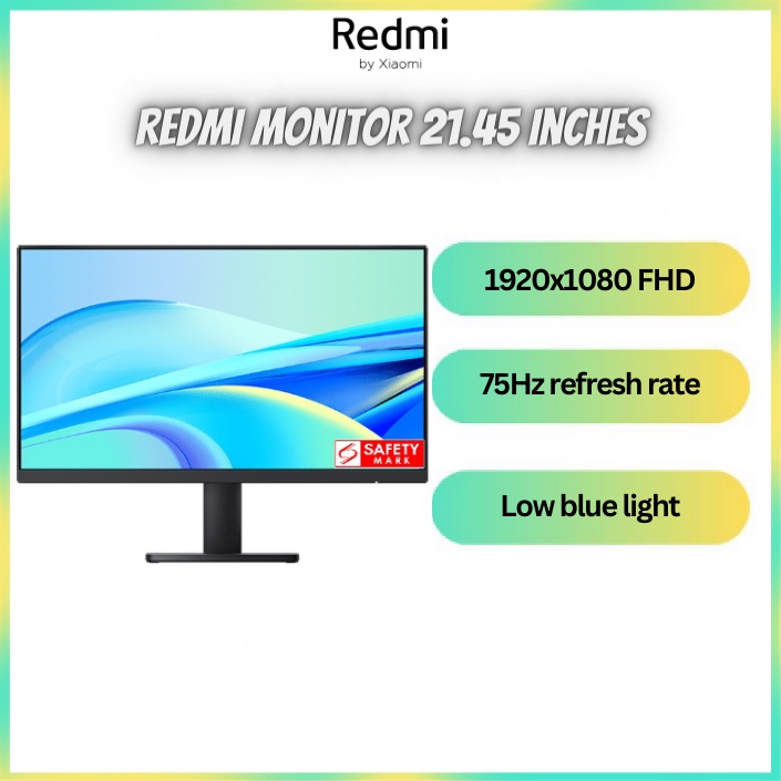 Xiaomi Redmi Monitor 21.45 Inci 1080P FHD Perspektif Luas 75Hz 16.7 M ...