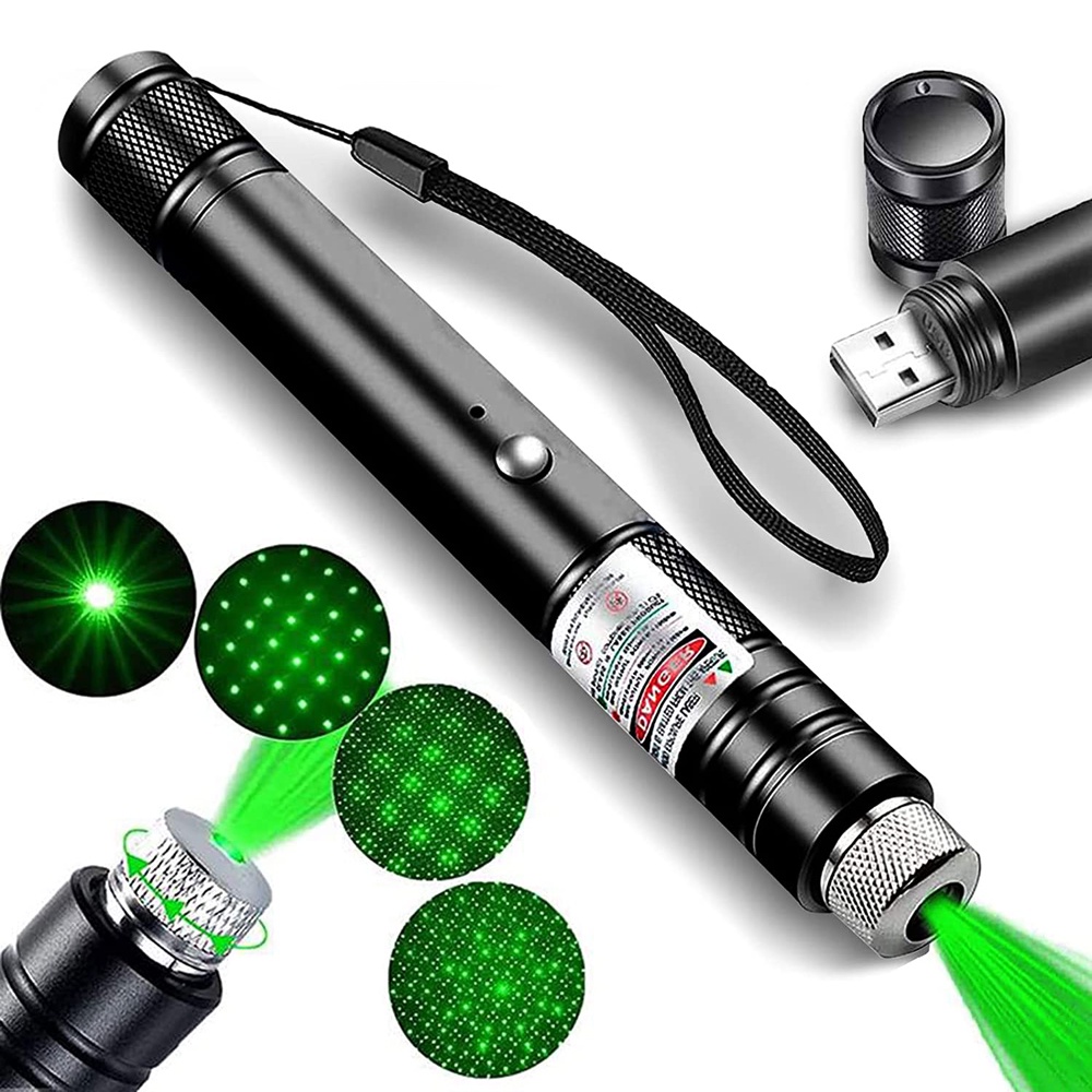 Tactics Green laser Pointers USB Built-in batteries Green dot ...