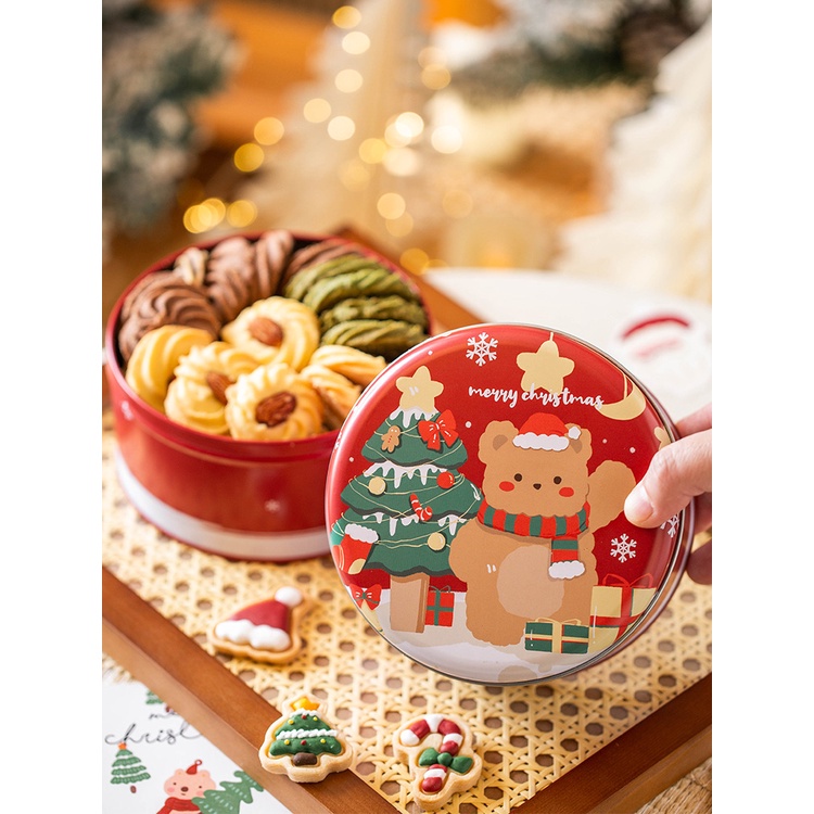 Candy metal box/cookies metal box/ food storage box/Merry Christmas ...