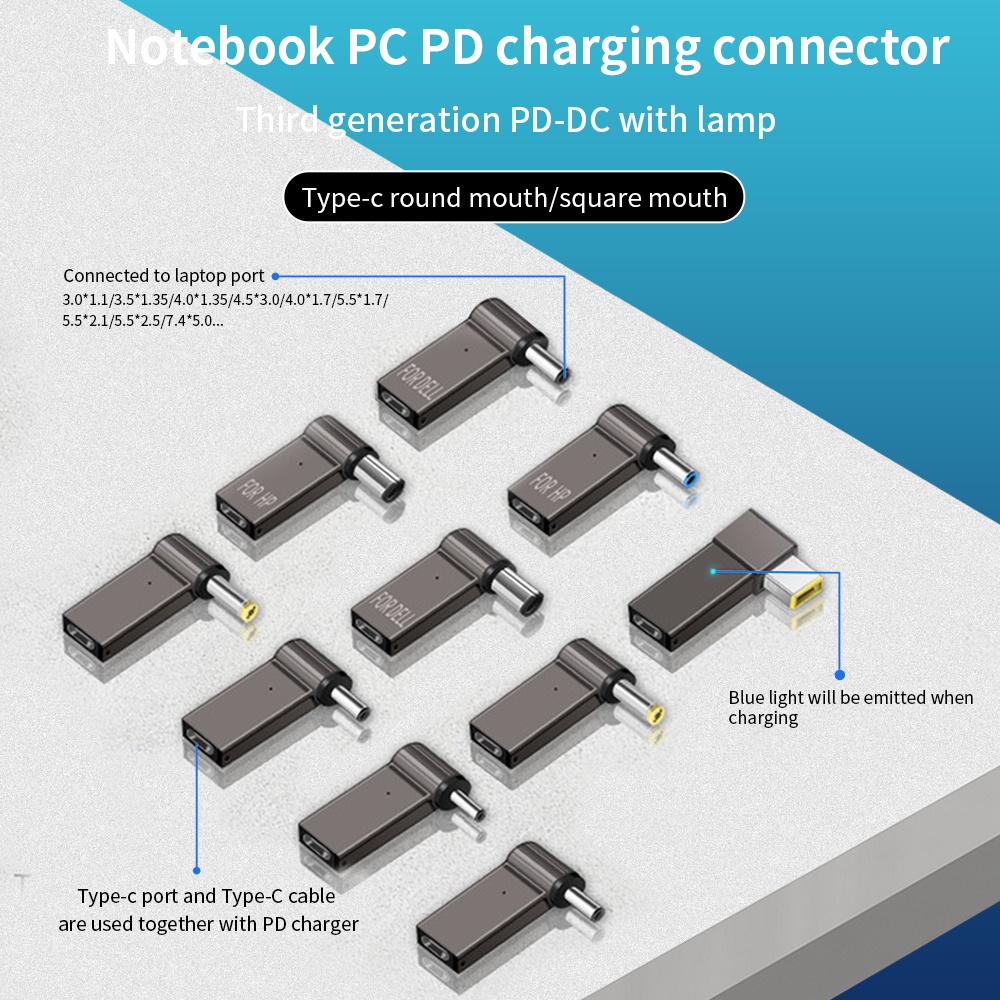 Laptop Power Charger Supply Connector Adapter PD 100W 5A USB Type-C ...