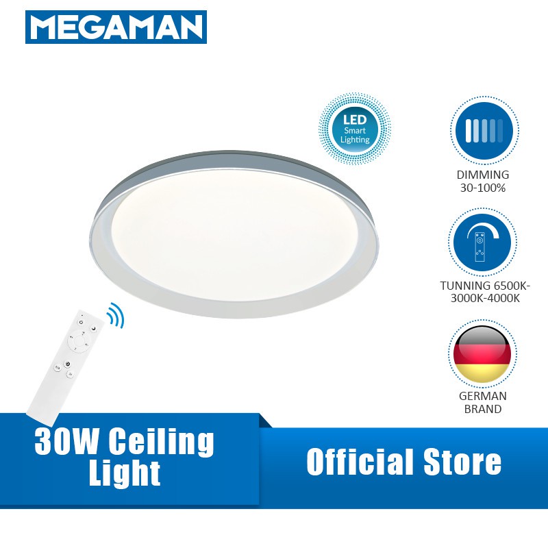 [SG SELLER] Megaman LED Smart Ceiling Light 30W Seamless Tunable ...