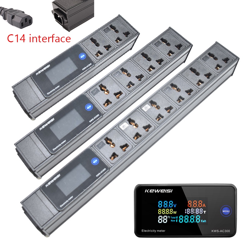 C14 Input Power Distribution Unit Pdu Power Strip Universal Hole 2 13 Positions Without Switch