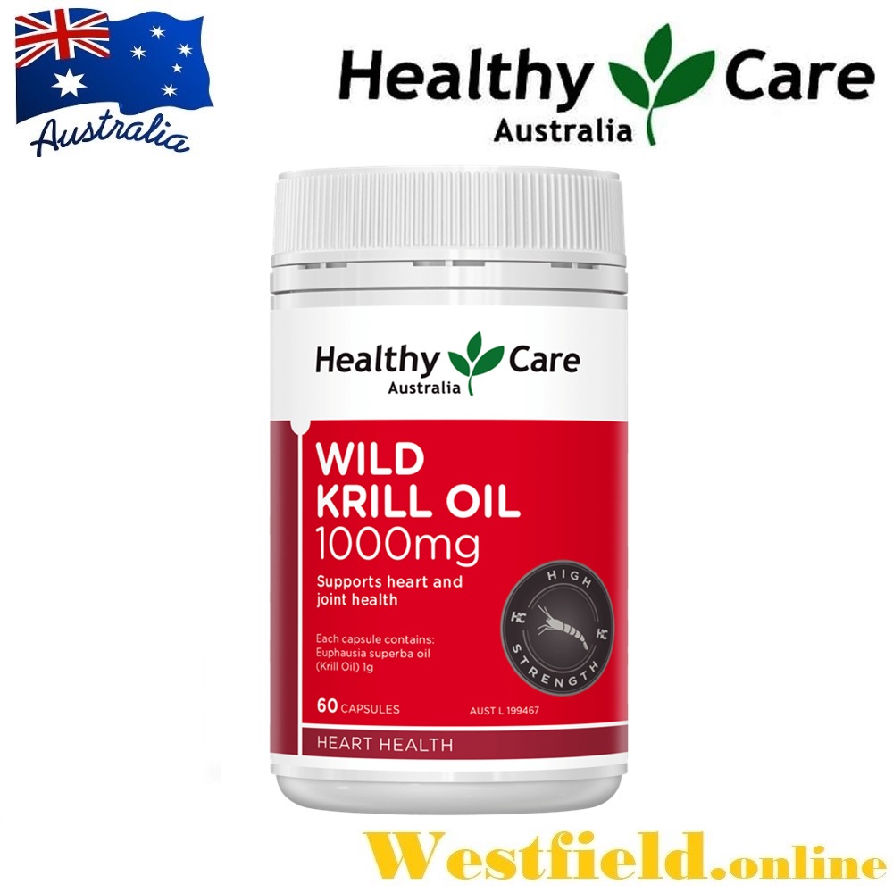 [Australia Import EXP 11/2027] Healthy Care Wild Krill Oil 1000mg ( 60 ...