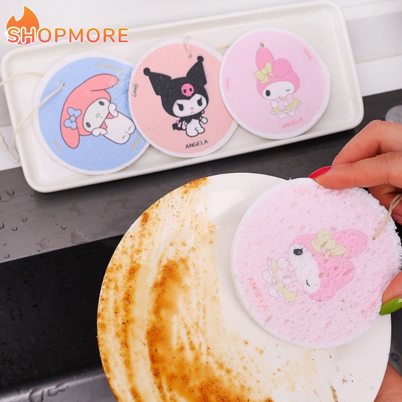 Creative Sanrio Compressed Wood Pulp Sponge My Melody Wash Dishes Wipes ...