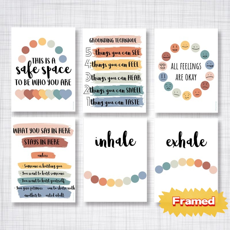 Framed Toddlers Educational Posters Educational Inspirational Canvas ...
