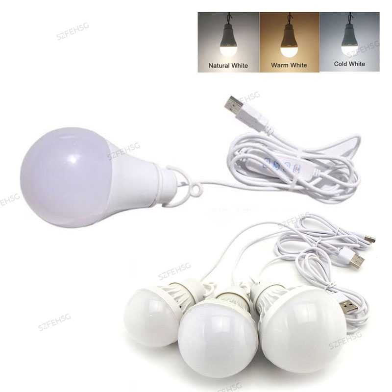 5V 3W 10W USB Dimming LED Bulb Lights Reading Night Lamps Wall Hanging ...